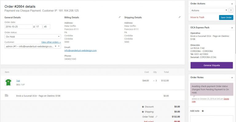 WooCommerce OCA Premium Shipping - Wanderlust Web Design Studio